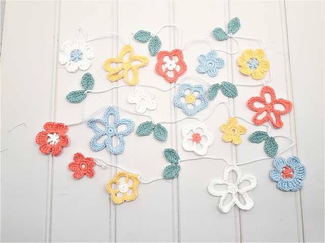 Ravelry: Spring Flower Garland pattern by Megan Hocking