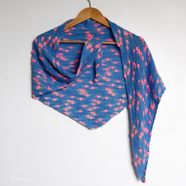 Ravelry: The Lotus Pool Shawl (assigned pooling) pattern by Dora Does
