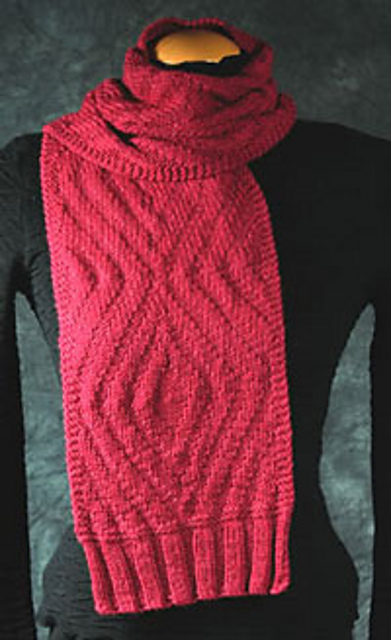 Ravelry: Diamond Ripple Scarf pattern by Dorothy Siemens