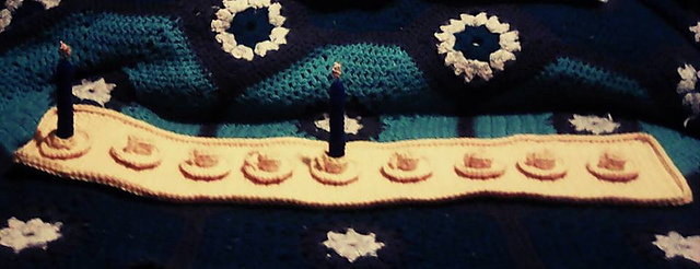 Ravelry: Crocheted Hanukkah Menorah pattern by Douglas Hill