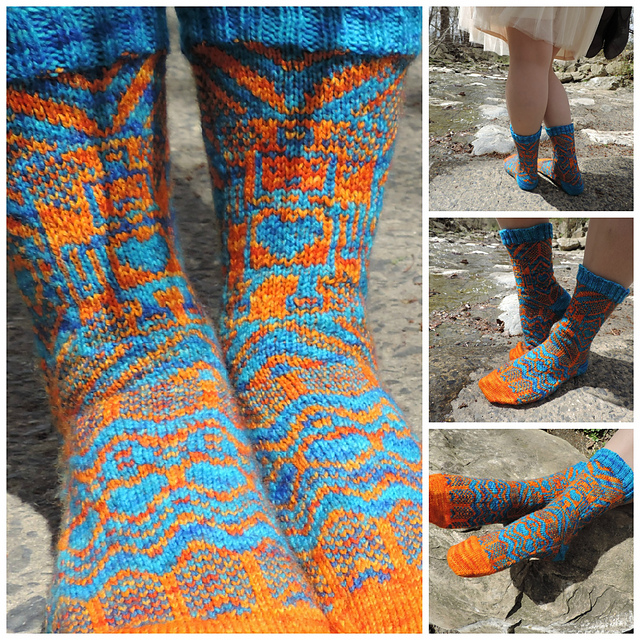 Ravelry: Dancing Robot Socks pattern by Megan-Anne Llama
