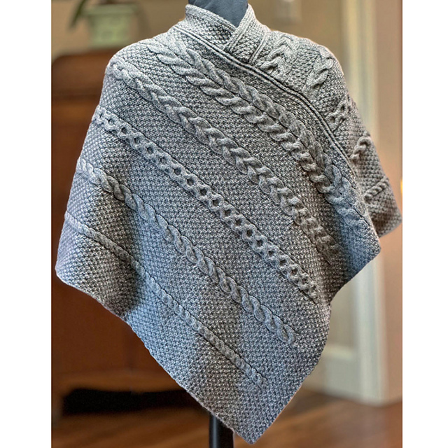 Ravelry: Irish Cabled Poncho pattern by Debbie Quinn