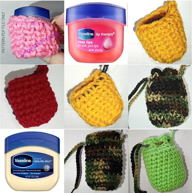Ravelry: Keyring Mini and Small Vaseline Jar pattern by Margaret Eldridge