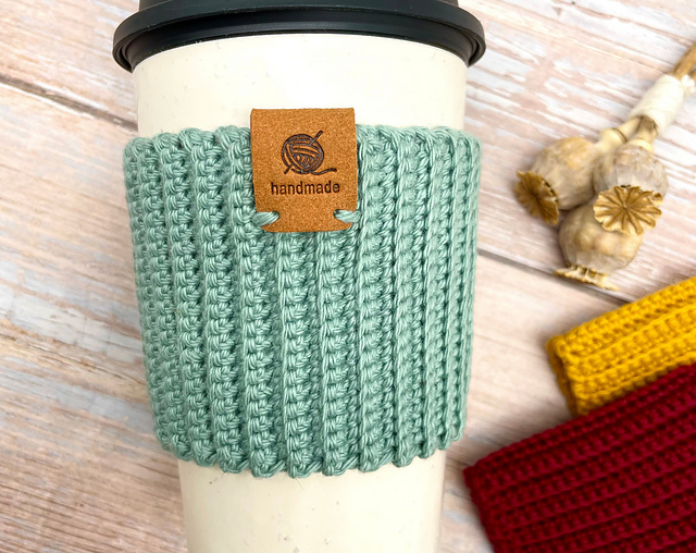 Ravelry: Quick & Easy Ribbed Cup Cozy pattern by Dreamee Crochet