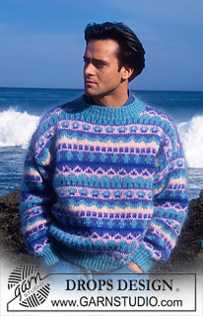 Ravelry: 17-4 Jumper with pattern borders pattern by DROPS design