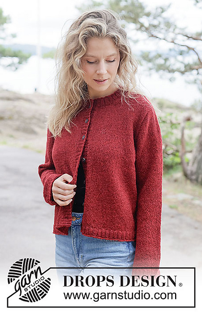 Ravelry: 264-11 Spiced Cranberry Cardigan pattern by DROPS design