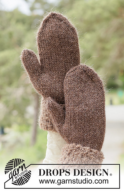 Ravelry: 261-59 Cocoa Puff Mittens pattern by DROPS design