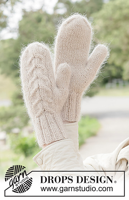 Ravelry: 261-15 Frosted Braid Mittens pattern by DROPS design