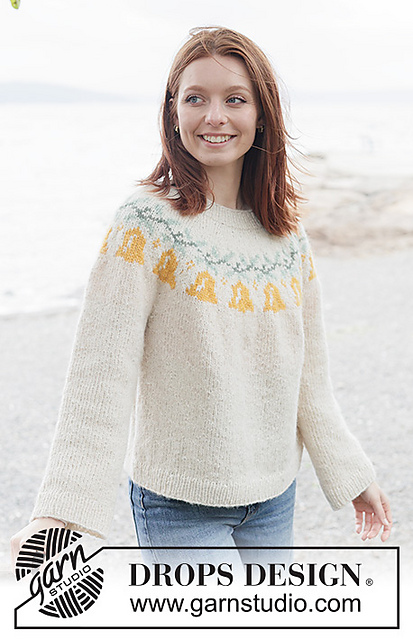 Ravelry: 262-37 Chime Time Sweater pattern by DROPS design