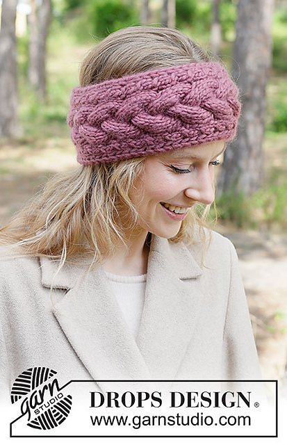 Ravelry: 261-21 Thistle Twist Headband pattern by DROPS design