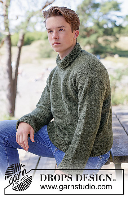 Ravelry: 260-7 Midnight Moss Sweater pattern by DROPS design
