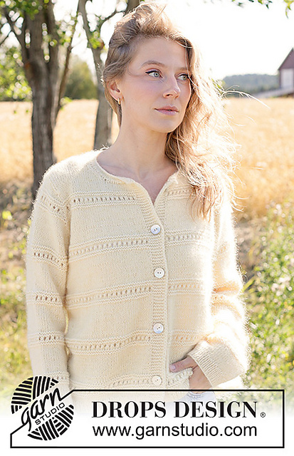Ravelry: 268-13 Soft Daffodil Cardigan pattern by DROPS design