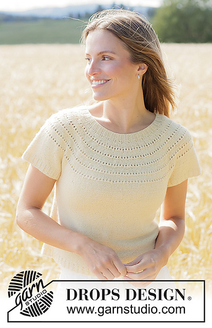 Ravelry: 268-32 Spring Rings Top pattern by DROPS design