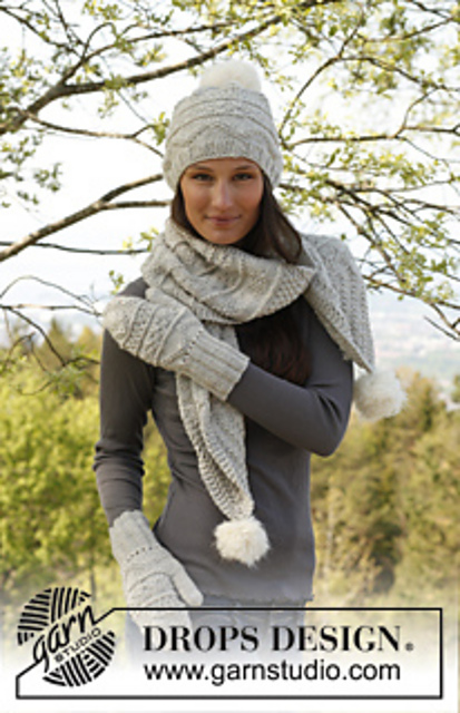 Ravelry: 141-23a Veronica - Hat and scarf pattern by DROPS design
