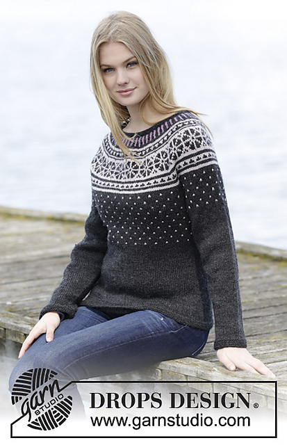Ravelry: 166-23 Starry Night Pullover pattern by DROPS design