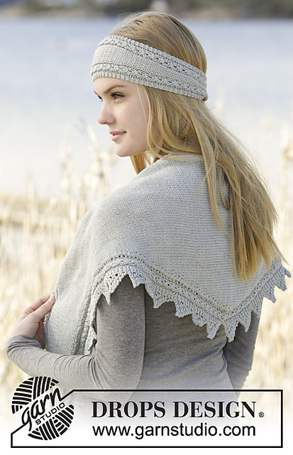 Ravelry: 166-20 Just Glisten Shawl pattern by DROPS design