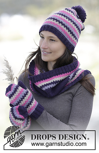 Ravelry: 0-1165 Chilly Sunset Hat pattern by DROPS design