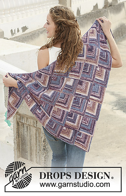 Ravelry: 113-11 Cascading Squares pattern by DROPS design
