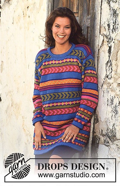 Ravelry: 37-8 Fair Isle Pullover in cotton pattern by DROPS design