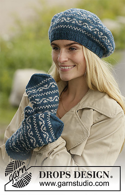 Ravelry: 204-15 a Sideway Vines Beret pattern by DROPS design