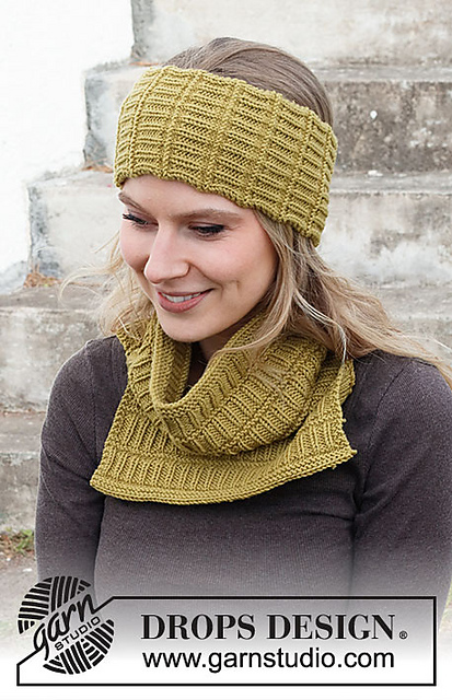 Ravelry: 214-40 a Beehive Set Headband pattern by DROPS design