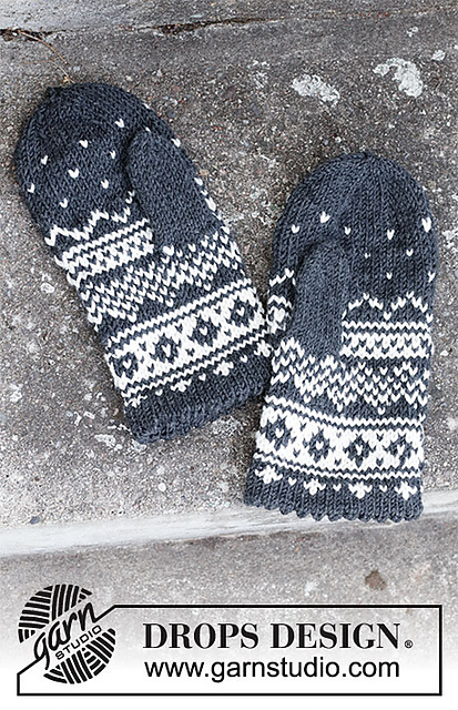 Ravelry: 214-50 b Winters Night Enchantment Mittens pattern by DROPS design