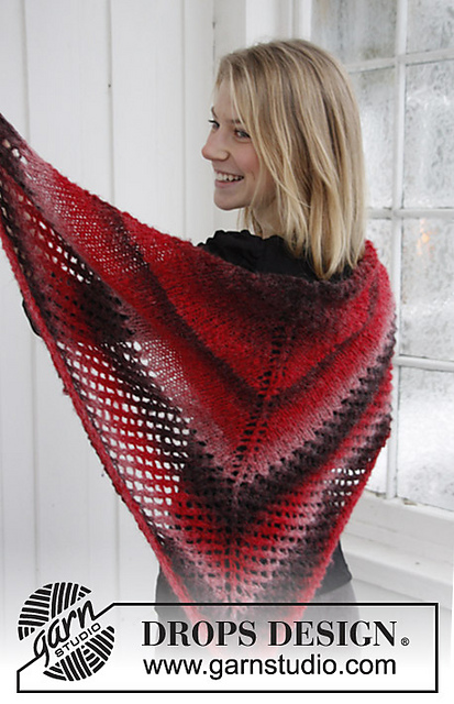Ravelry: 0-794 Christmas shawl pattern by DROPS design