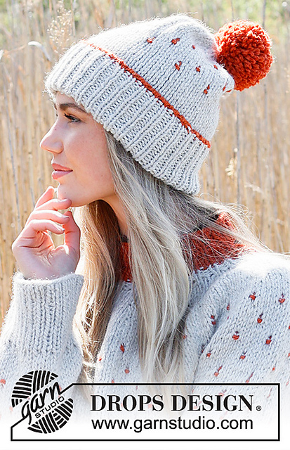 Ravelry: 234-45 Cranberry Splash Hat pattern by DROPS design