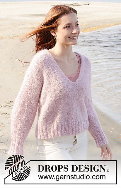 Ravelry: 240-5 Climbing Rose Sweater pattern by DROPS design