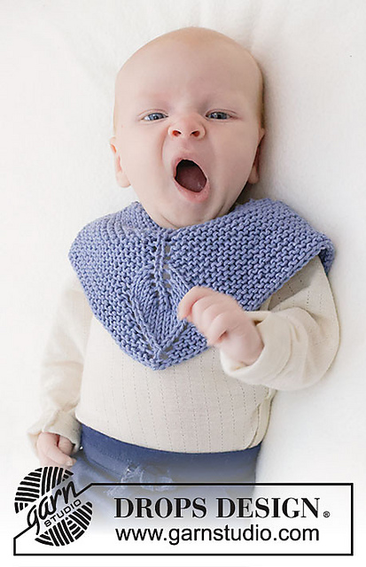 Ravelry: 45-15 Baby Leaf Bib pattern by DROPS design