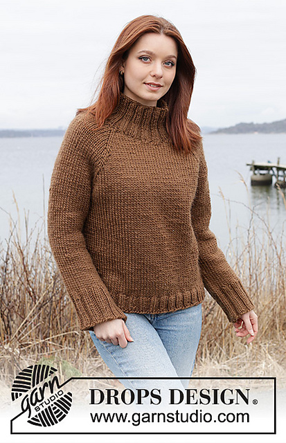 Ravelry: 244-25 Autumn Amber Sweater pattern by DROPS design