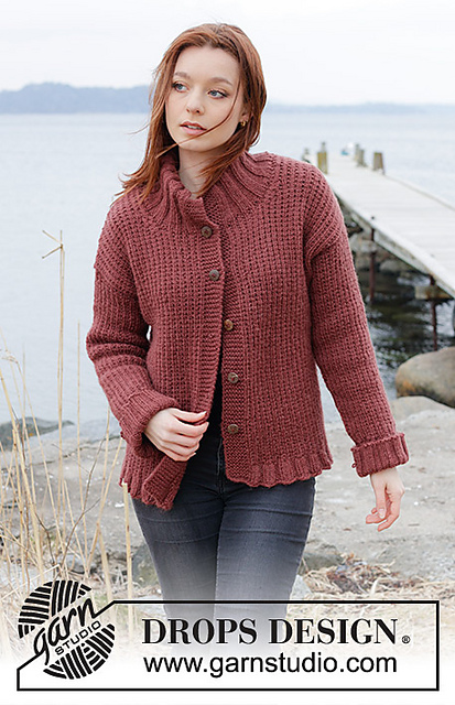 Ravelry: 245-27 Rustic Berry Cardigan pattern by DROPS design