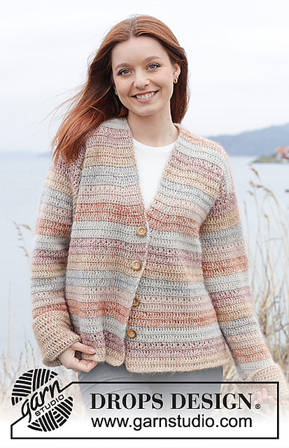 Ravelry: 245-29 Lakeside Watercolour Cardigan pattern by DROPS design