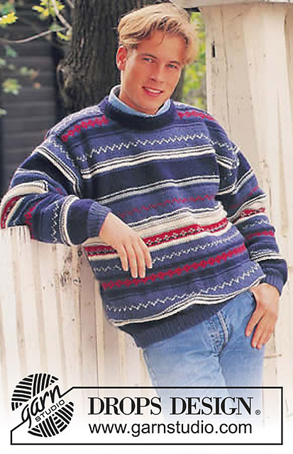 Ravelry: 44-19 Jumper with border. pattern by DROPS design