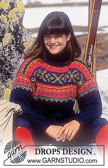 Ravelry: 32-24 Sweater with Nordic crystals pattern by DROPS design