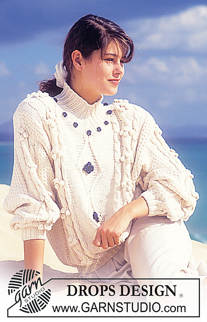 Ravelry: 25-19 Jumper with bobbles and cables pattern by DROPS design