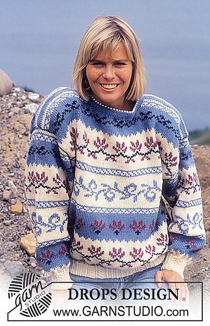 Ravelry: 23-2 Jumper with pattern borders pattern by DROPS design