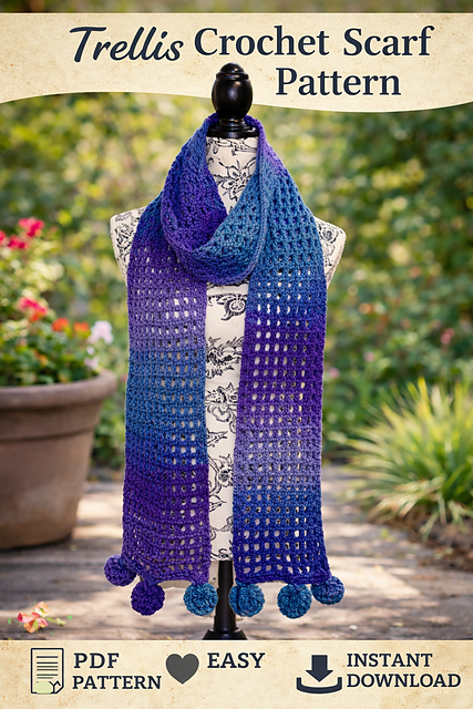 Ravelry: Trellis Scarf pattern by Bridget A