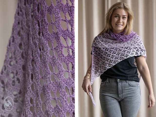 Ravelry: Top down Flower Shawl pattern by Durable Yarn