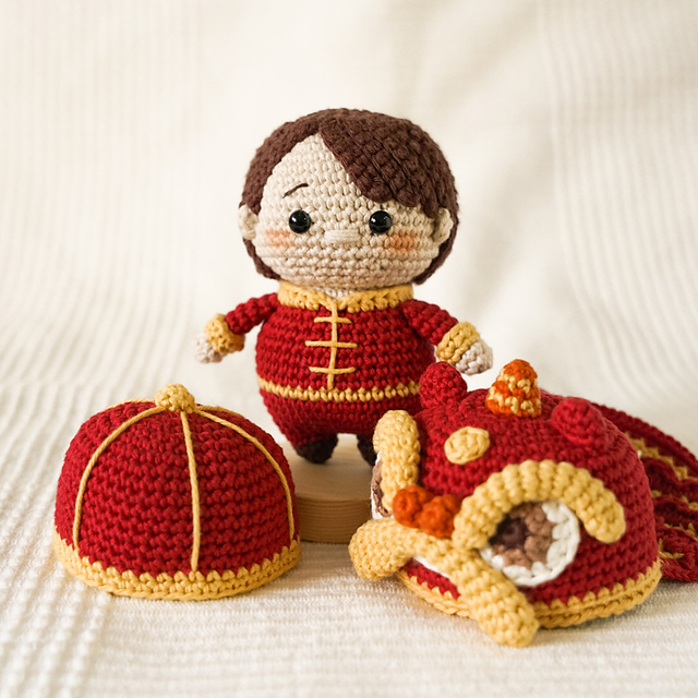 Ravelry: Wei Wei the Lion Dancing Boy pattern by Chloe Yuen