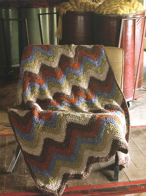 chevron ripple afghan pattern