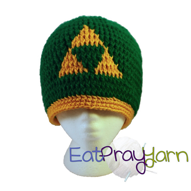 Ravelry: Not Knit Triforce Beanie with Graph pattern by Jessica Skelly