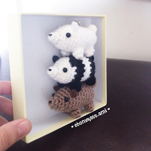 Ravelry: We Bare Bears pattern by Ebony Ce (ebonykatt.ami)