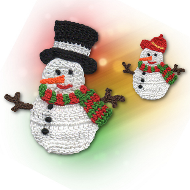 Ravelry: Snowman applique. pattern by Elaine D'Angels