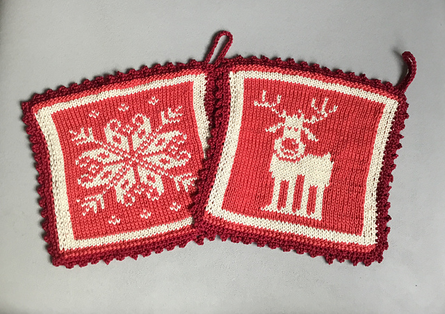 Ravelry: Potholder Reindeer Rudolph pattern by Regina Schoenfeldt