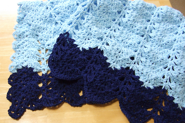 Ravelry: Lacy V-stitch Ripple Afghan pattern by Heather Tucker