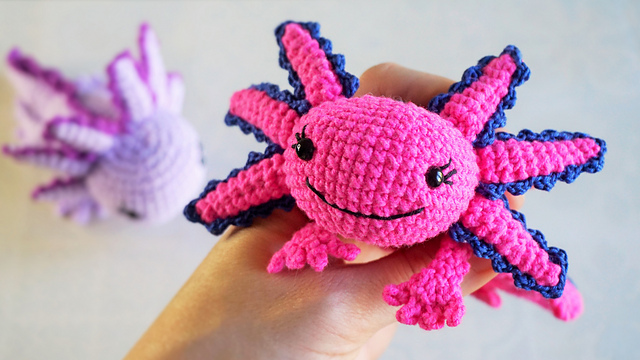 Ravelry: Smiling Axolotl Minecraft pattern by Galina Litvinova