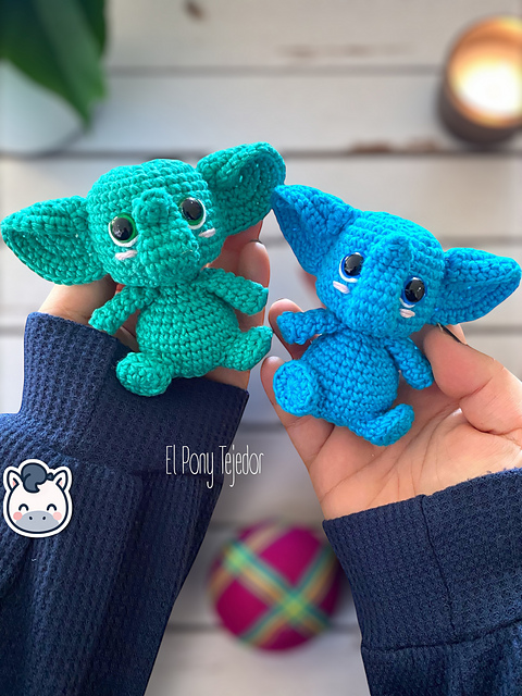 Ravelry: Amigurumi Elephant - Kawaii Animal pattern by El pony tejedor