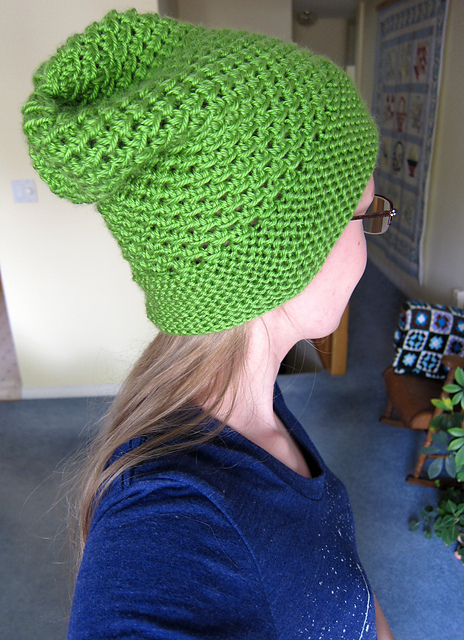 Ravelry: Mesh Lace Slouchy Hat pattern by Jamie Sande