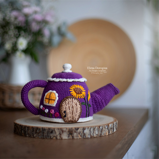 Ravelry: Teapot house with embroidery pattern by Elena Dorogina